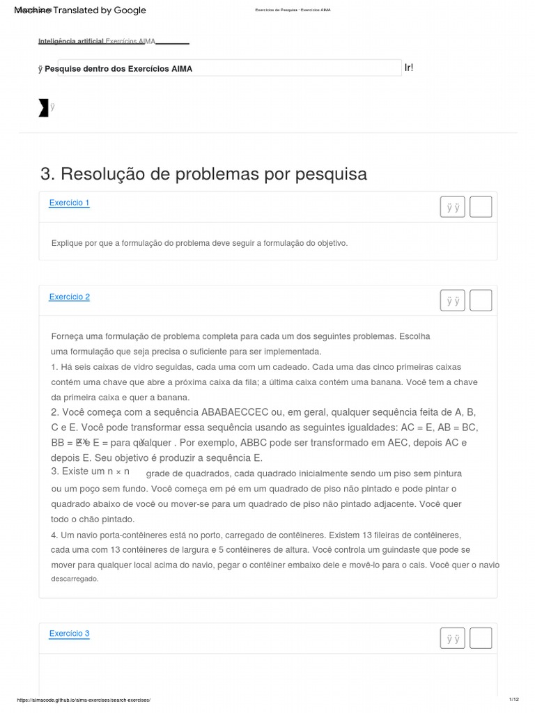 Search Exercises AIMA Exercises | PDF | Algoritmos | Estado