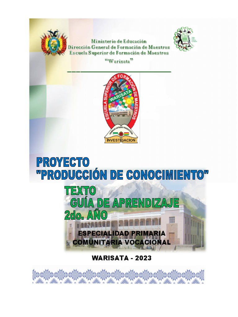 Produccion de Texto 2023 | PDF | Enseñando | Plan de estudios