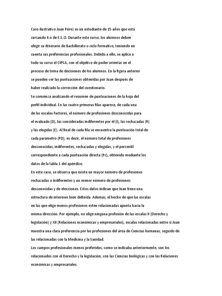 Ejemplo de Informe CIPSA | PDF