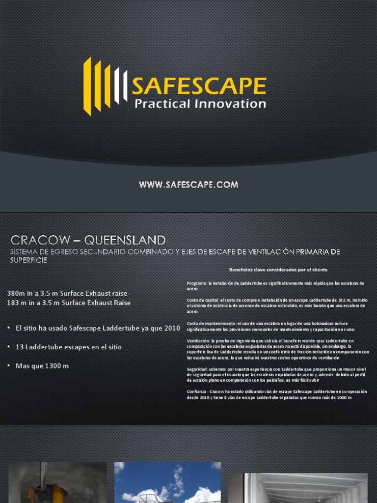 Safescape Laddertube Instalaciones de Gran Diámetro | PDF | Ingeniería de Edificación ...