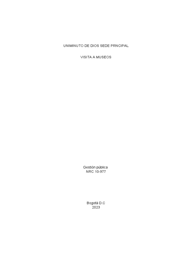 Informe Museos | PDF | Museo | Lumbrera