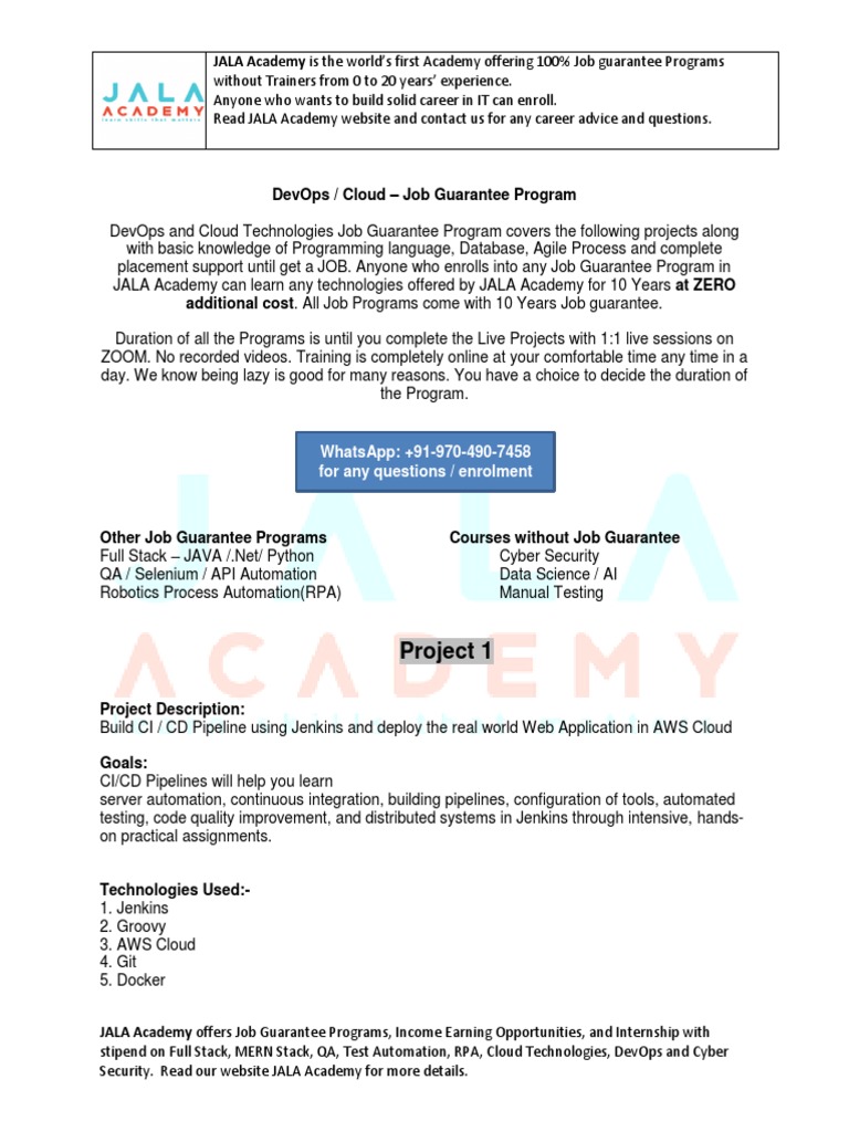 Devops Job Guarantee Program | PDF | Cloud Computing | Databases