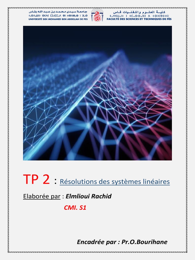 tp2 - Résolutions Des Systèmes Linéaires | PDF | Algèbre linéaire | Sciences numériques