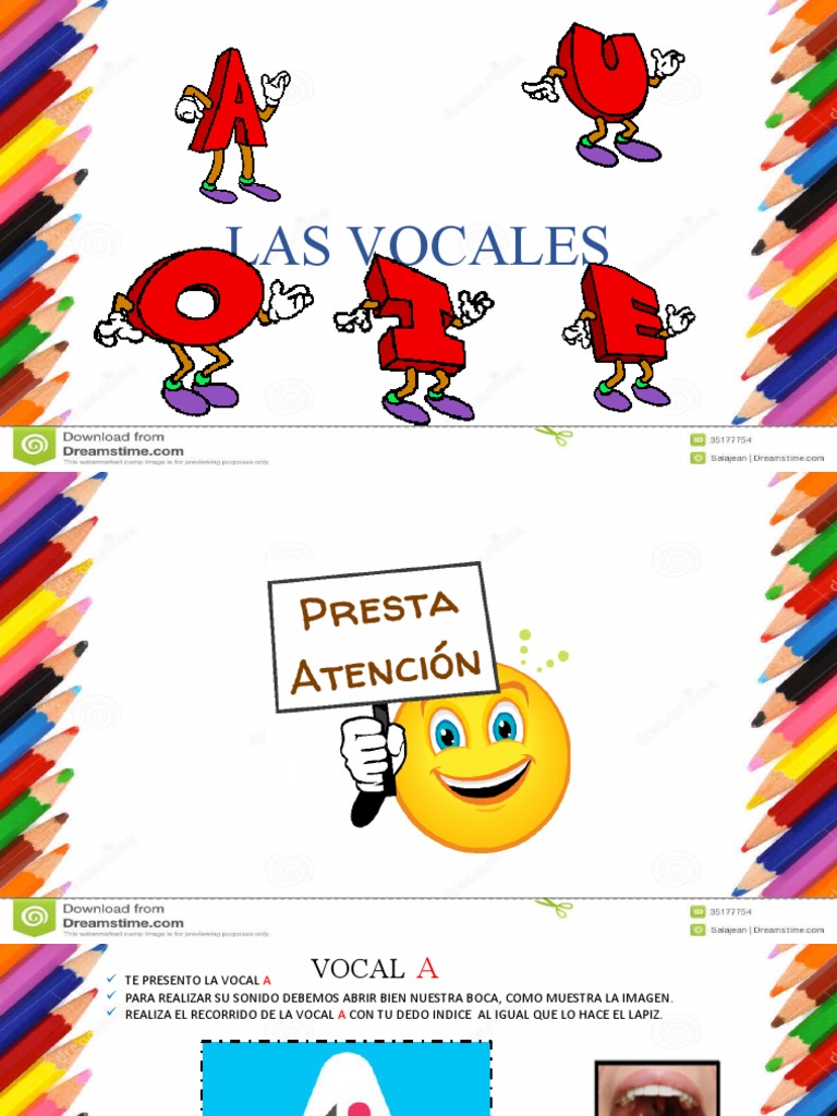 Las Vocales y Sonido Inicial | PDF