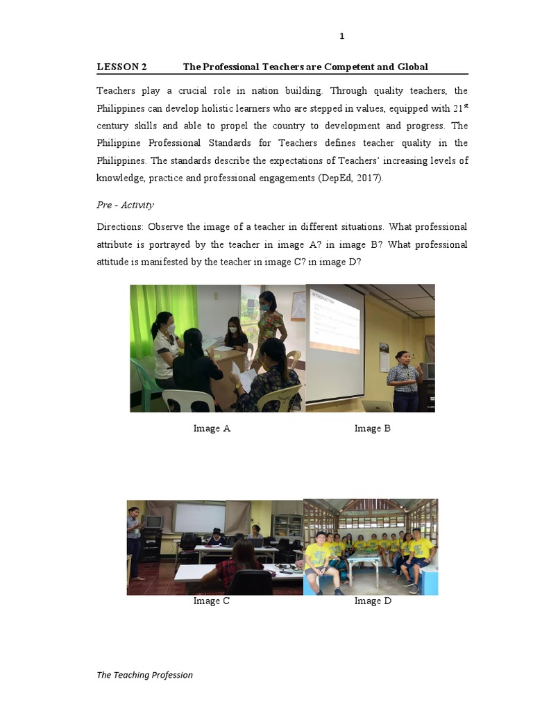 Part 2 Module Final The Professional Teachers Are Com 2 | PDF ...