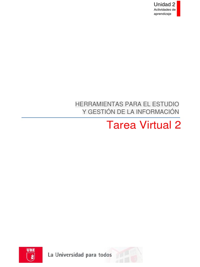 Tarea Virtual 2 (Cerrada El 31 de Julio) | PDF