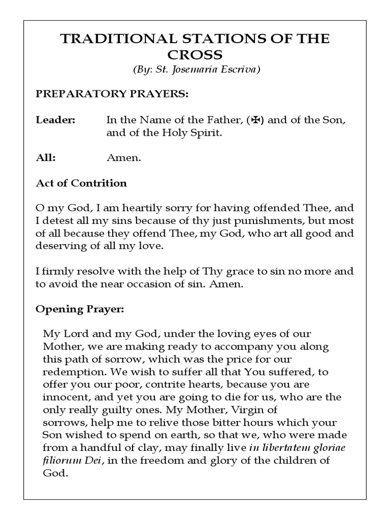 Traditional Stations of The Cross PDF | Download Free PDF | Jesus