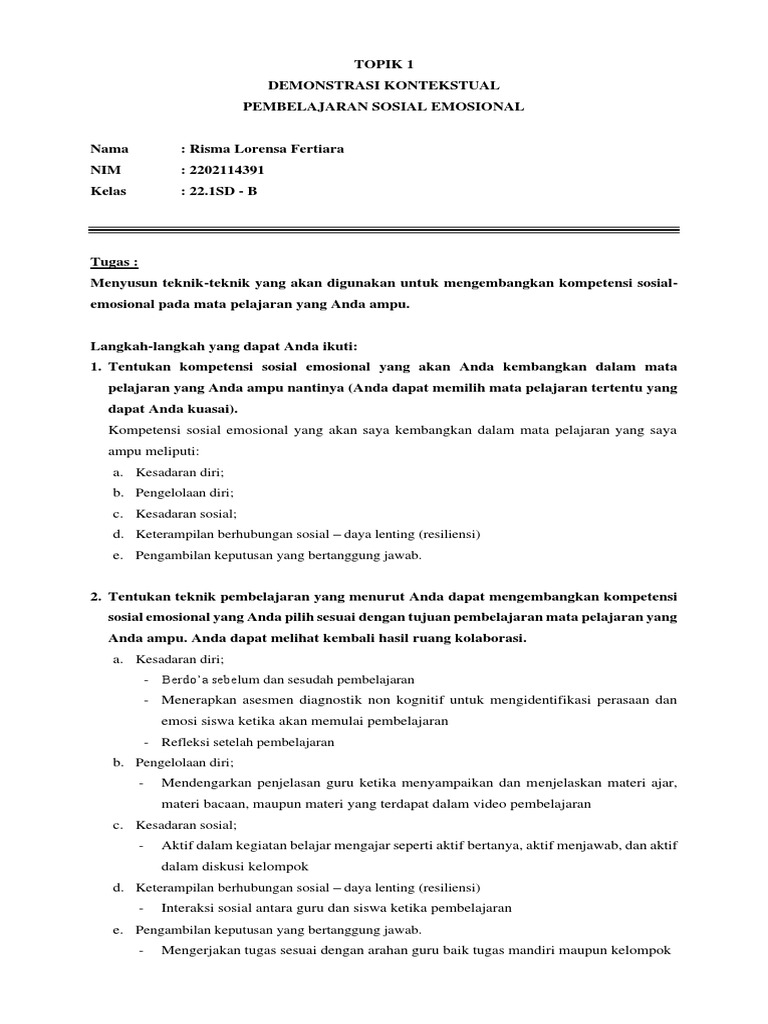 Demonstrasi Kontekstual T1 PSE Dan RPP PDF | PDF