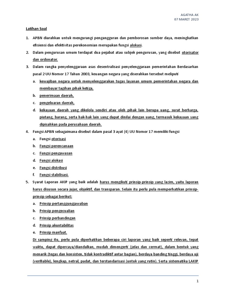 Fungsi dan Prinsip APBN dalam Pengelolaan | PDF