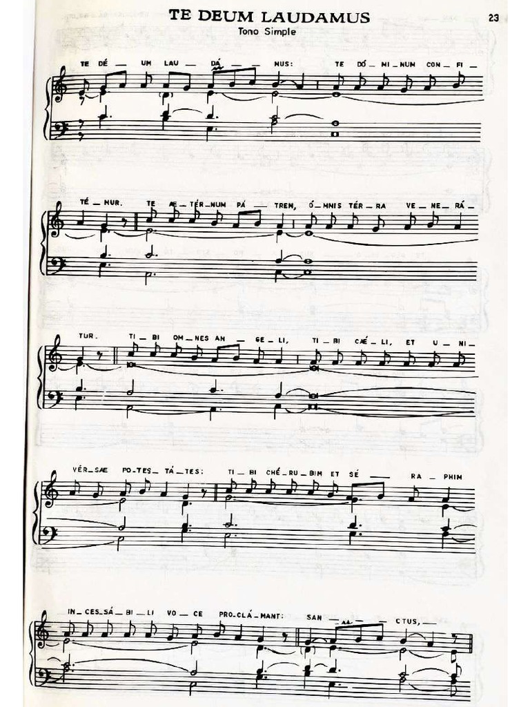 Te Deum Tono Simple | PDF