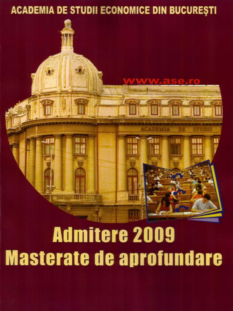 Subiecte Admitere Mastere ASE 2008 | PDF