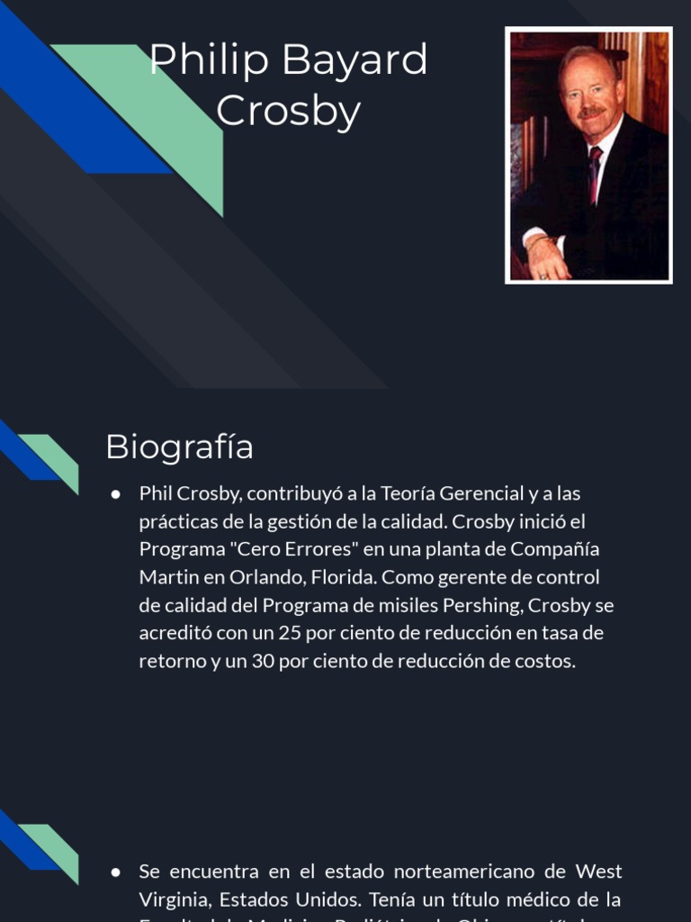 Biografía y legado de Philip Crosby | PDF | Calidad (comercial)