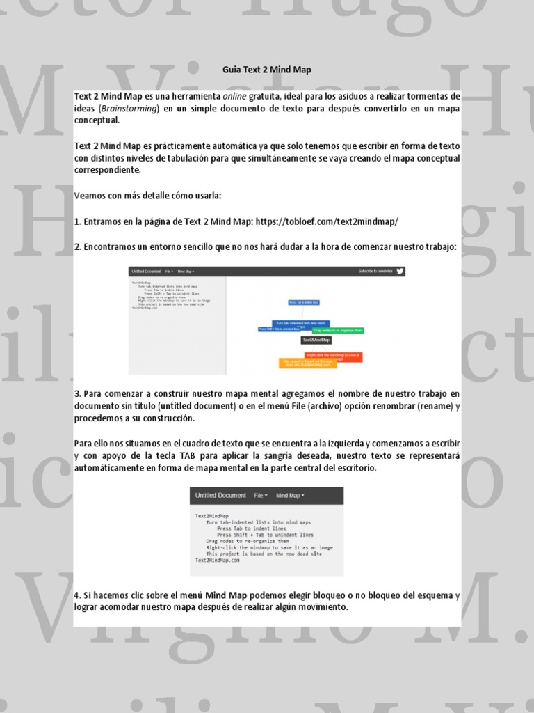 Guía Text2Mindmap PDF | PDF