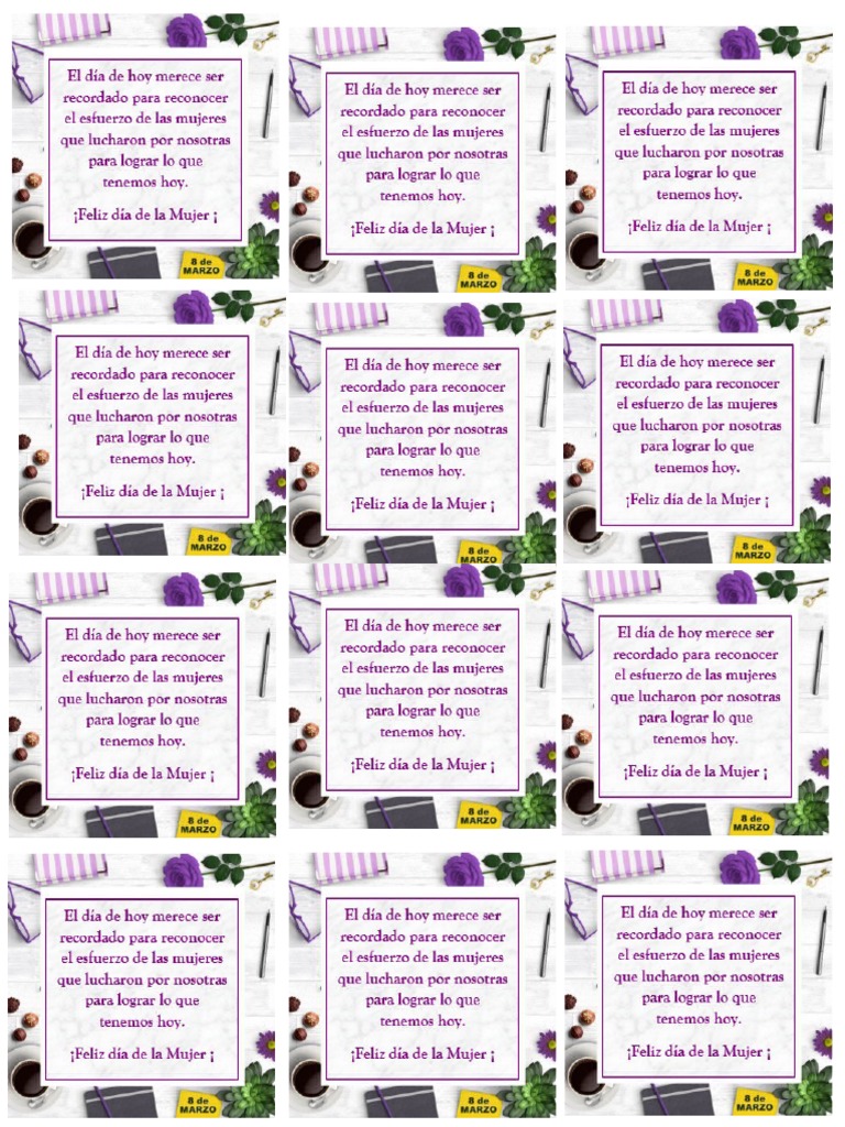 Dia de La Mujer Manualidad | PDF