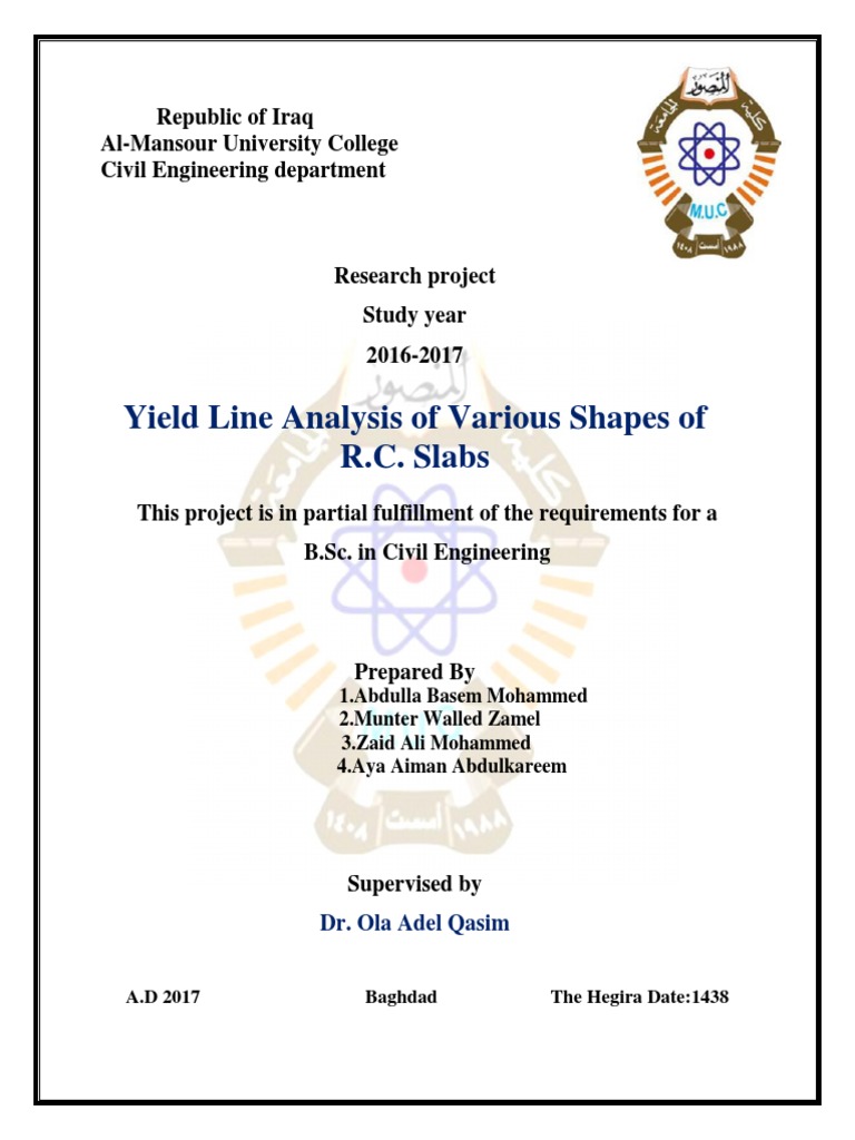 Yield Line Analysisof Various Shapesof RCSlabs | PDF | Structural Load ...