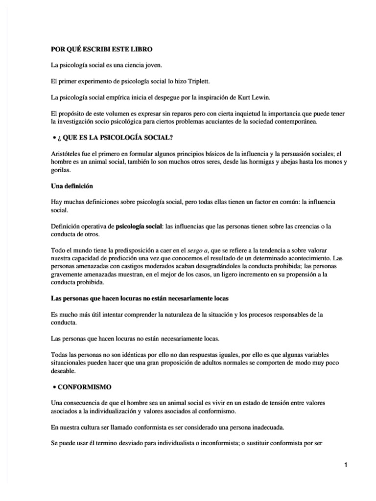 El Animal Social Elliot Aronson | PDF | Conformidad | Amor