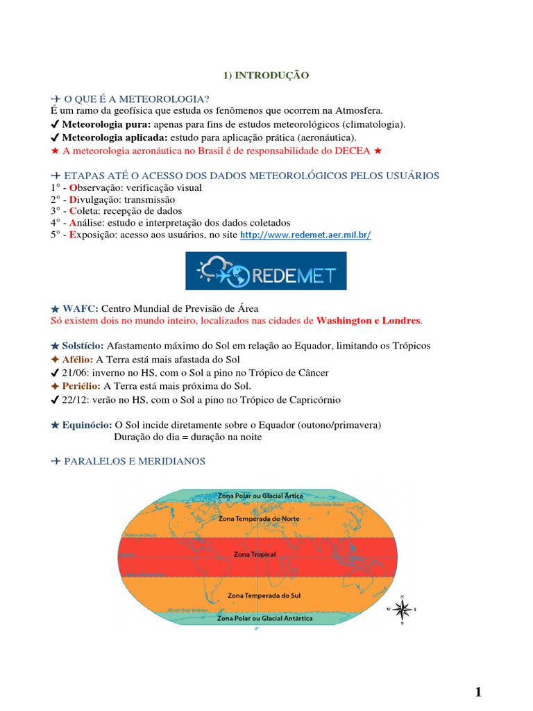 Resumo Meteorologia PDF | PDF | Nuvem | Ferimento