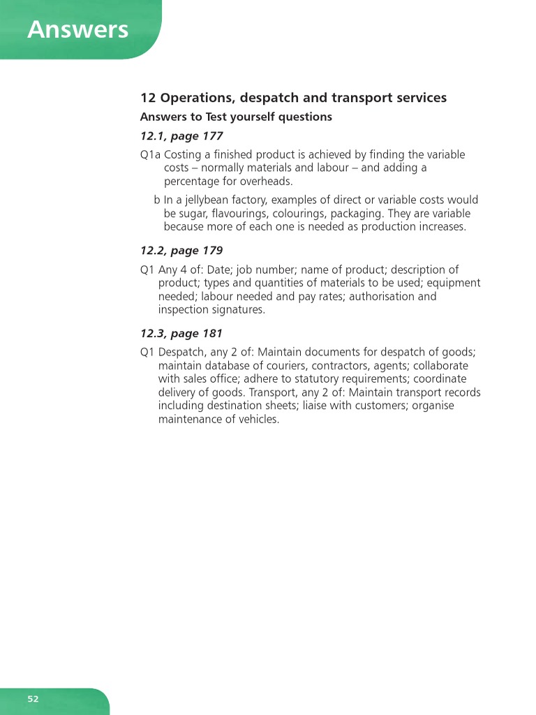 Operations Despatch and Transport Services | PDF | Delivery (Commerce ...