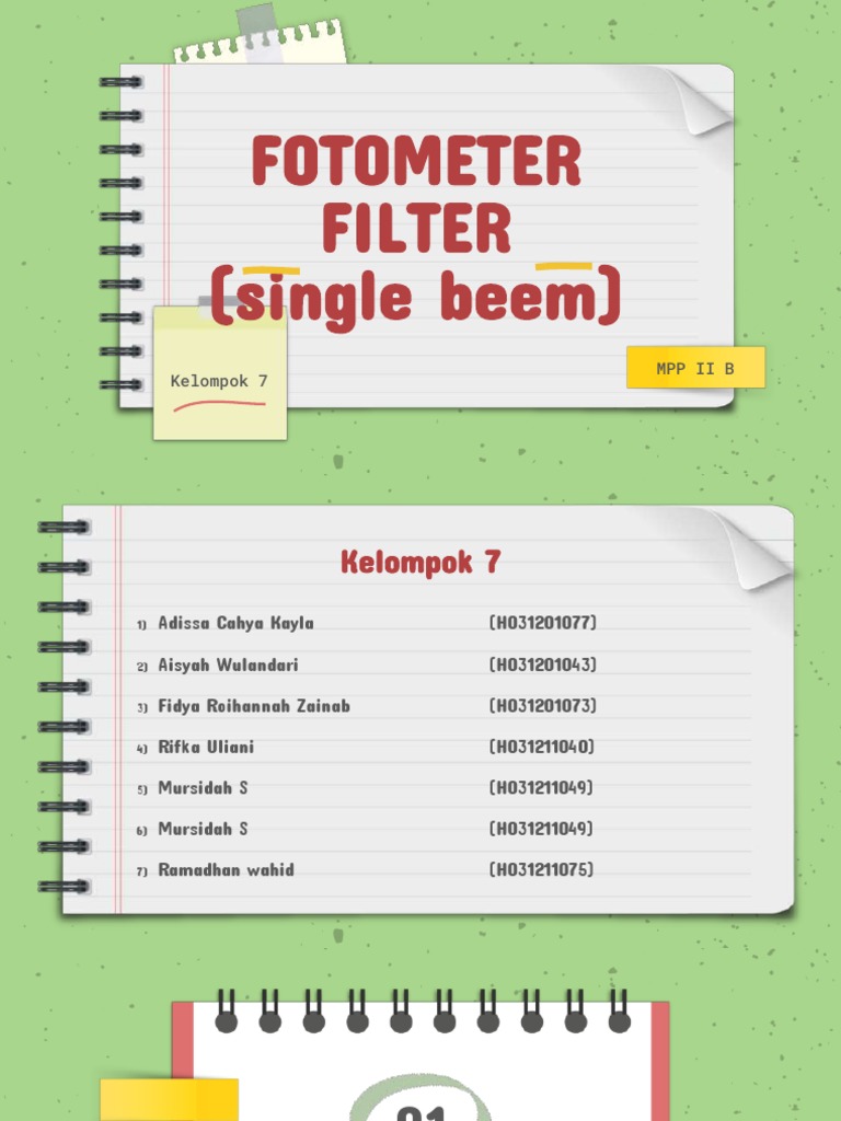 Fotometer Filter Single Beam: Pengertian & Fungsi | PDF | Metode & Bahan Ajar | Sains & Matematika
