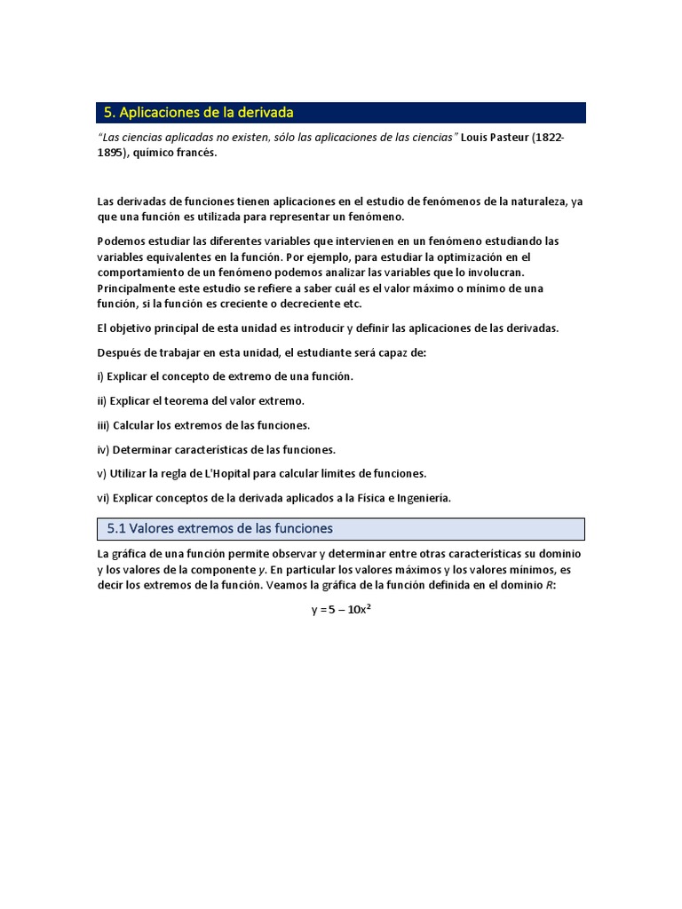 Derivadas Aplicaciones | PDF | Conjunto convexo | Derivado
