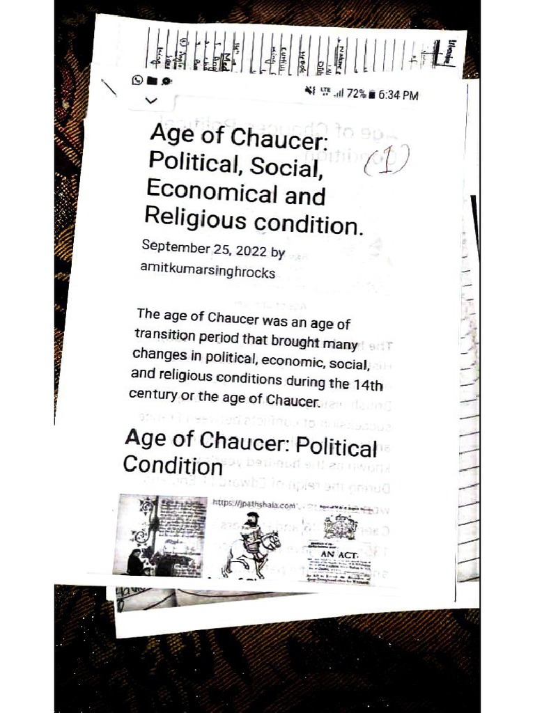 Age of Chaucer-1 | PDF
