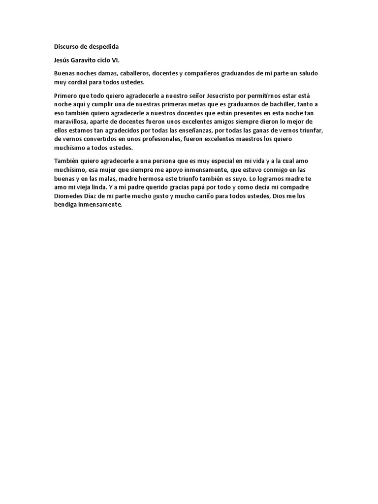 Discurso Jesus Garavito | PDF