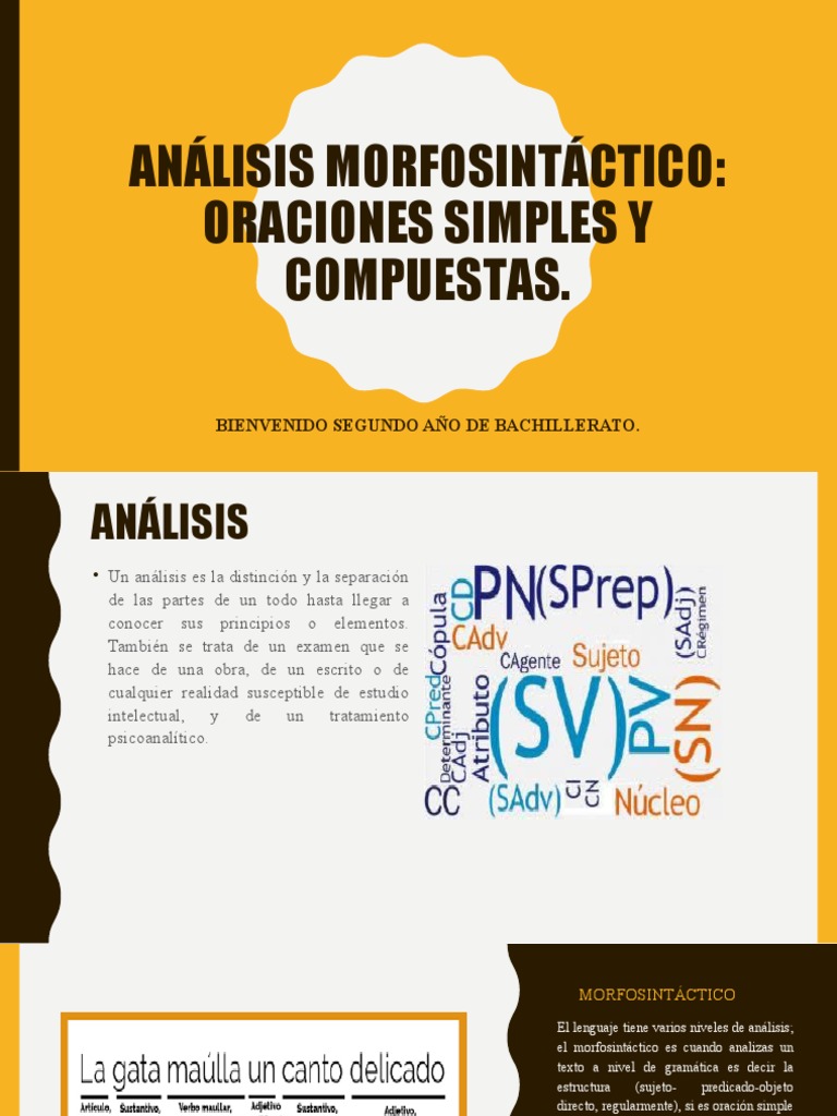 Análisis Morfosintáctico - PPTX Clase Segundo Año 8 de Julio 2020 | PDF