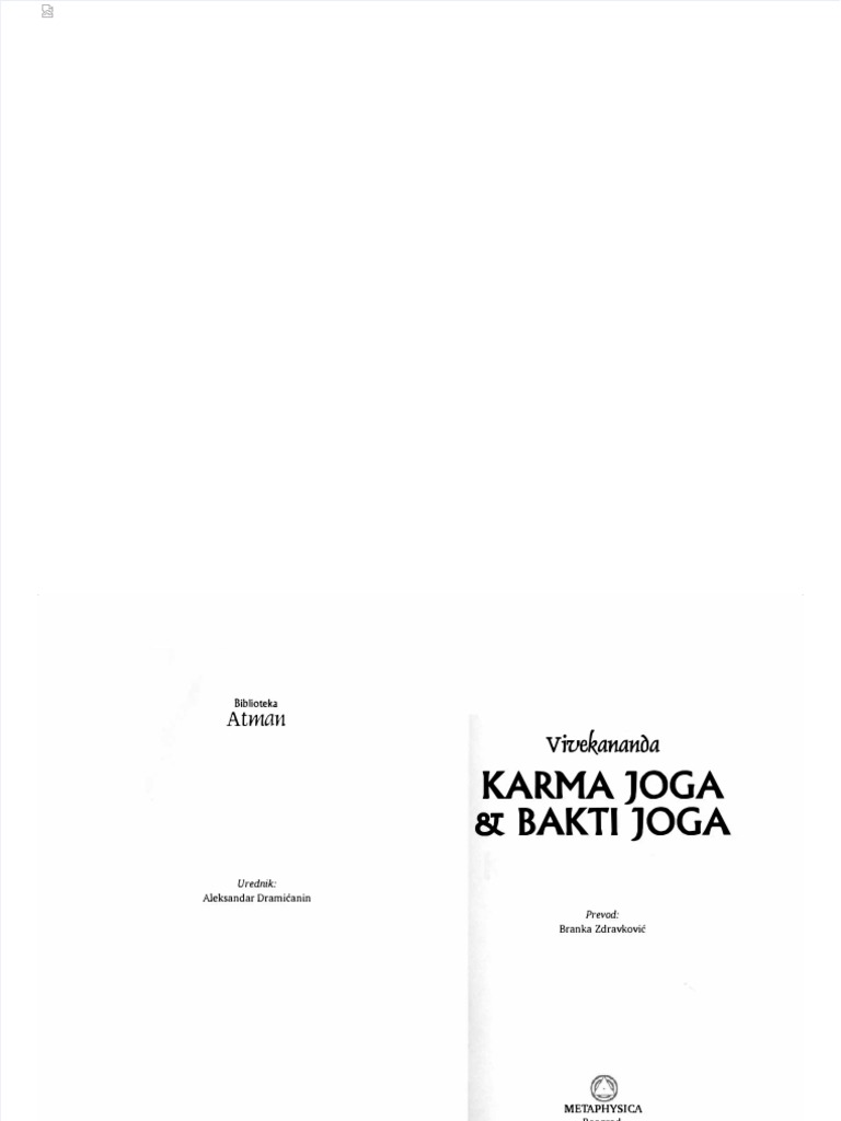 Svami Vivekananda - Karma Joga I Bakti Joga PDF | PDF
