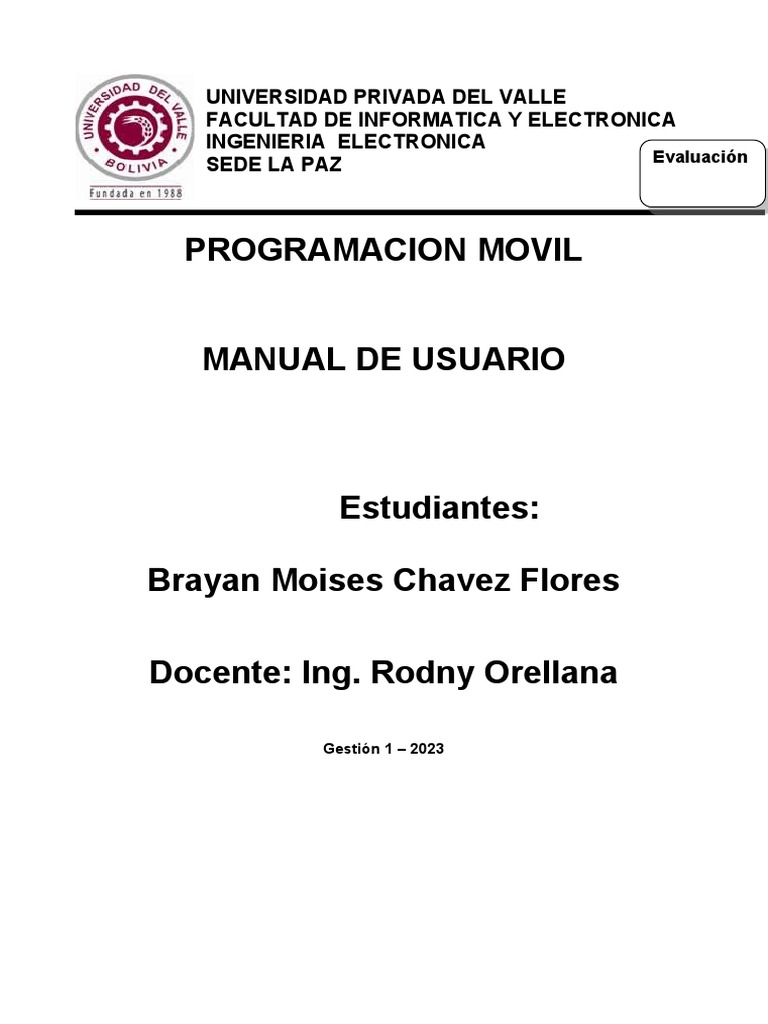 Programacion Movil Manual de Usuario | PDF | Java (lenguaje de ...