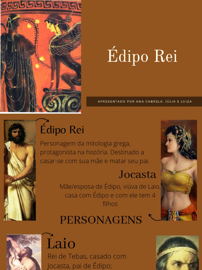Édipo Rei: Apresentado Por Ana Gabrela, Júlia E Luiza | PDF