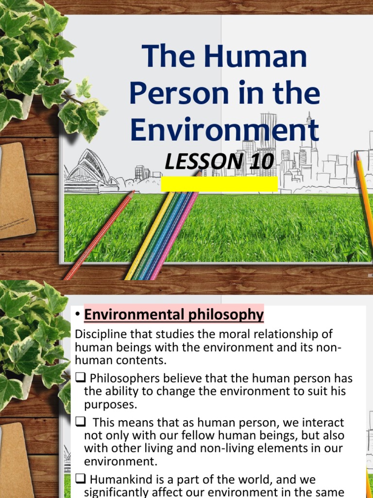 The Human Person in The Environment: Lesson 10 | Download Free PDF ...