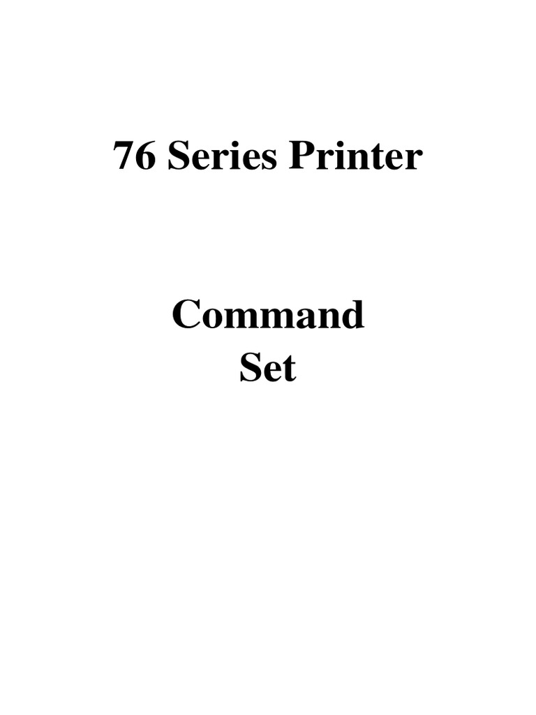 76 Command Set | PDF | Ascii | Computing