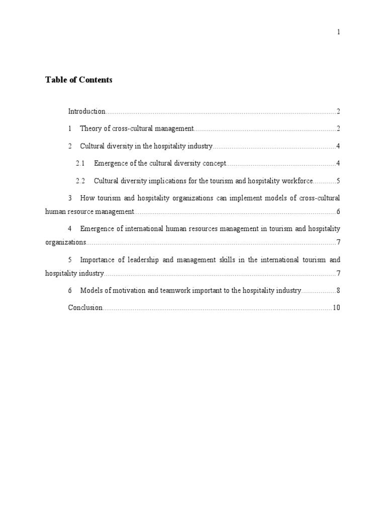 Cross-Cultural Management in Hospitality | PDF | Leadership | Human ...