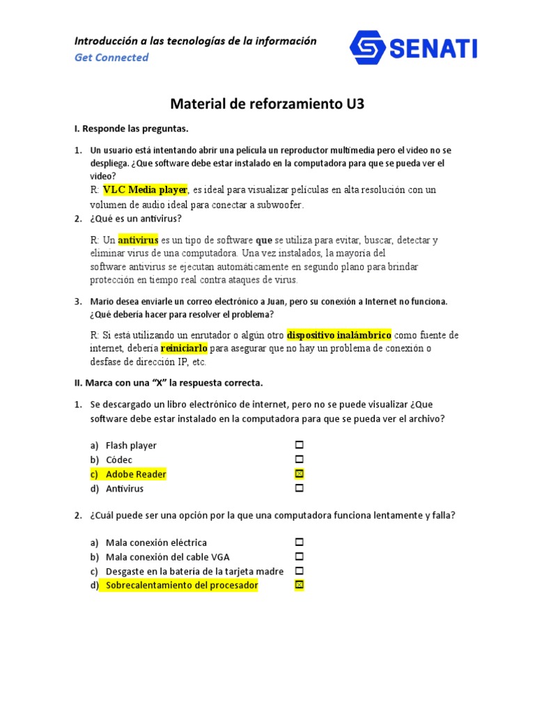 Material de Reforzamiento U3 | PDF | Software antivirus | Internet