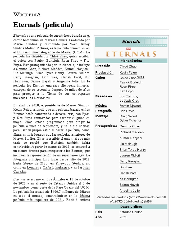 Eternals (Película) | PDF