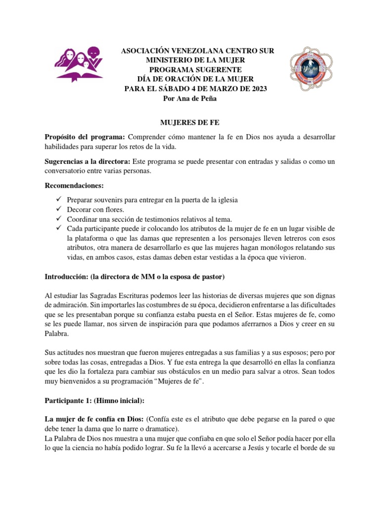 Programa Escuela Sabática PDF | PDF | Fe | Oración