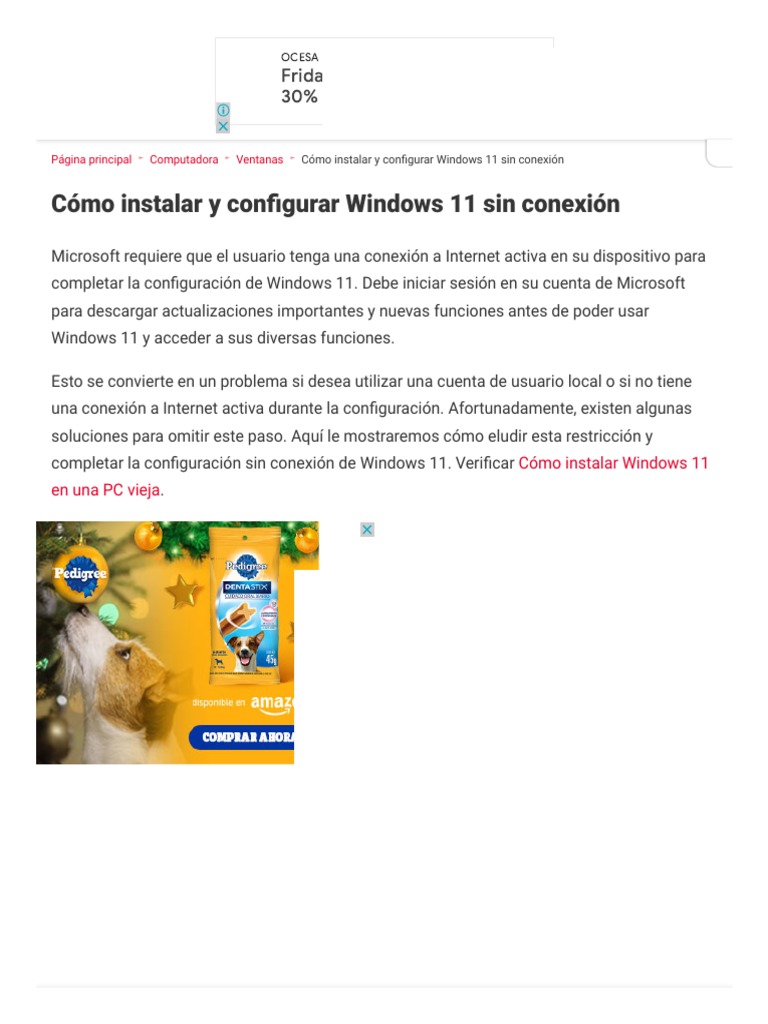 Cómo Instalar y Configurar Windows 11 Sin Conexión - DZ Techs | PDF ...