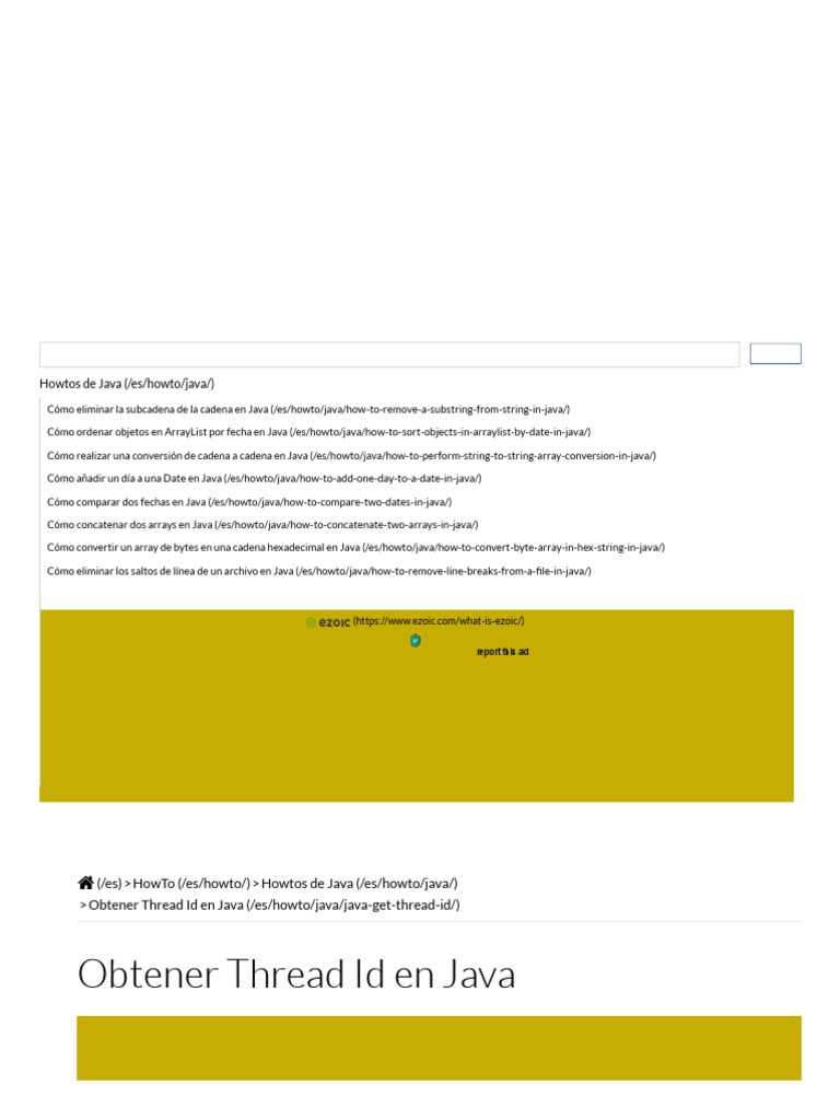 Obtener Thread Id en Java - Delft Stack | PDF