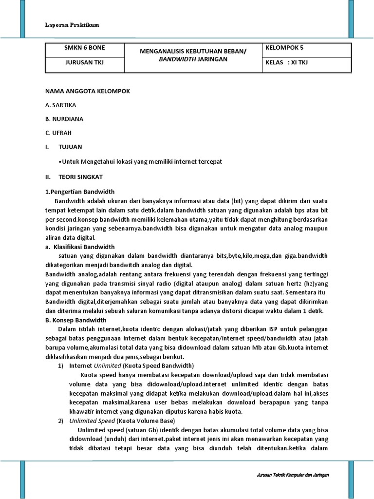 AnalisisBandwidth | PDF