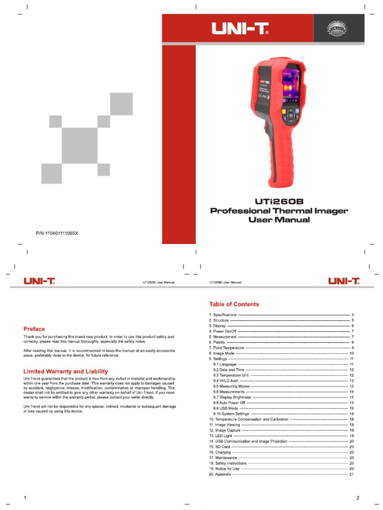 UTi260B User Manual | PDF