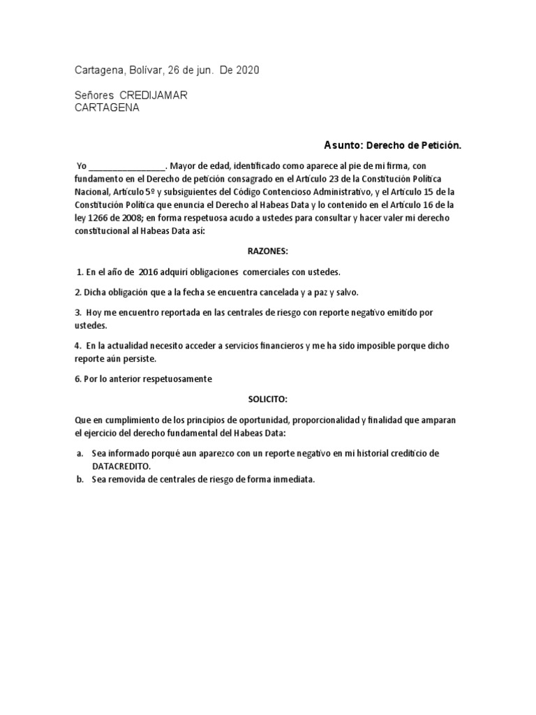 Derecho de Peticion | PDF