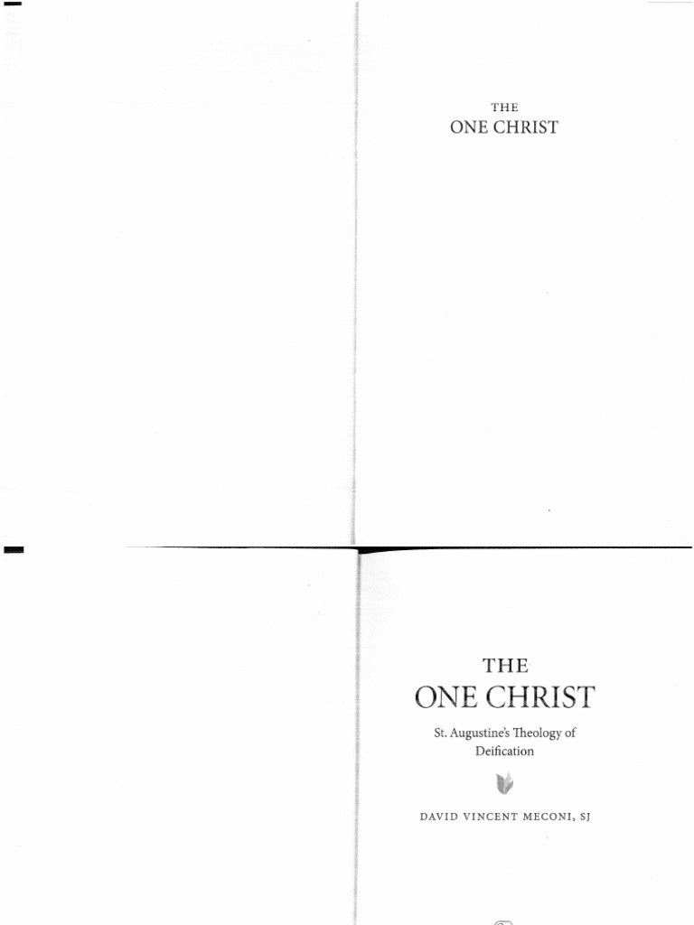 The One Christ - David Vincent Meconi | PDF
