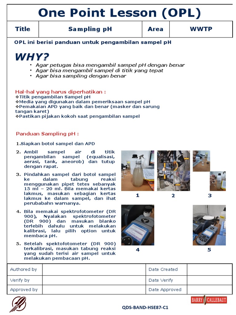 Panduan Pengambilan Sampel pH | PDF