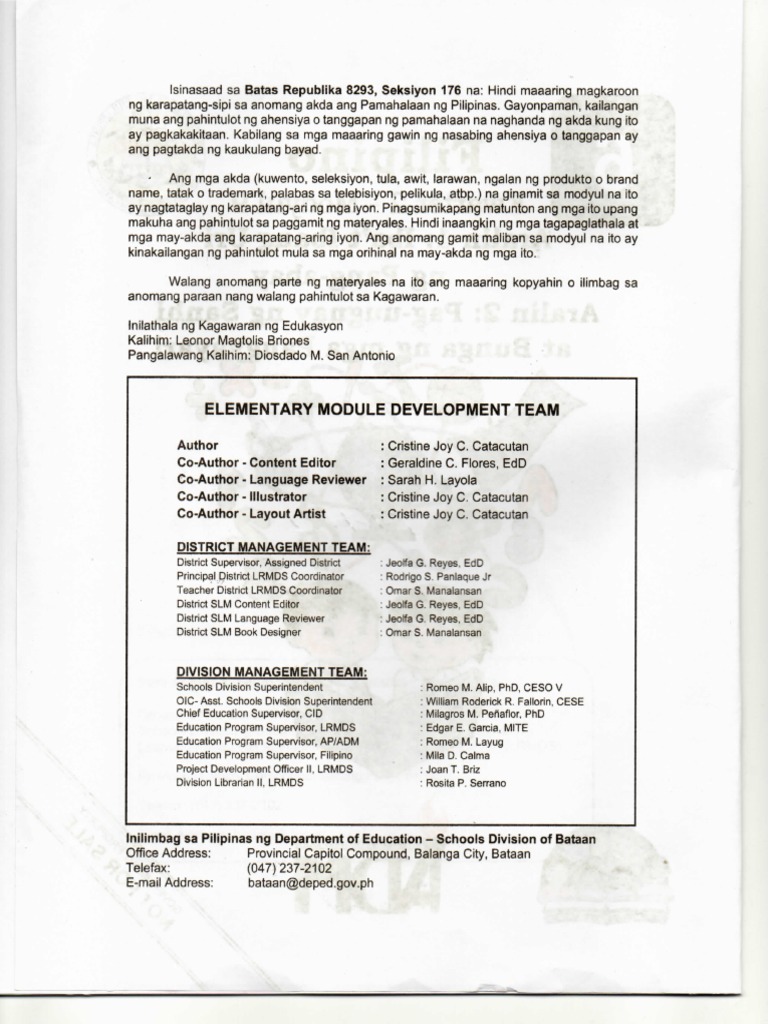 Filipino 6 Module 9 02 | PDF