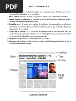 Partes de Una Noticia | PDF