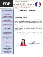 Barangay Residence ID Sample Layout | PDF