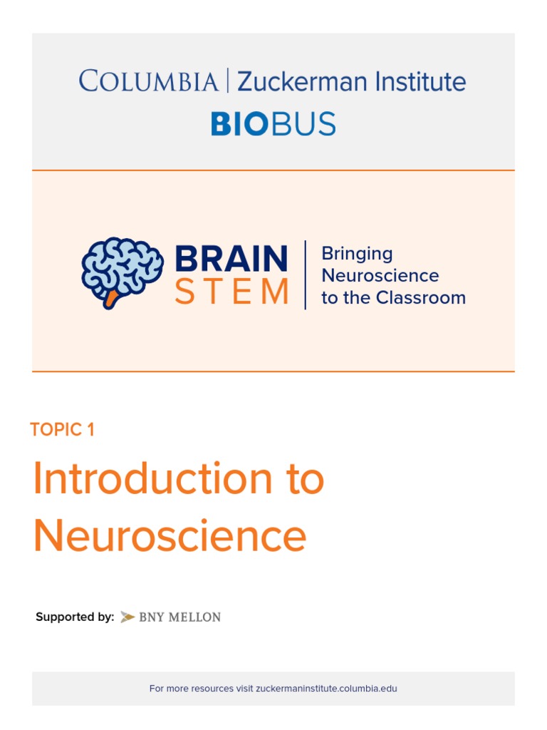 Lesson Plan Topic 1 - Introduction Neuroscience | PDF | Nervous System ...