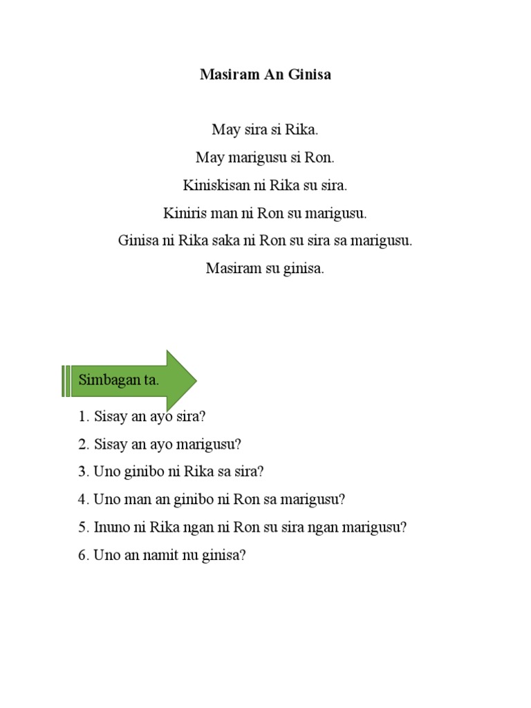 Masiram An Ginisa | PDF