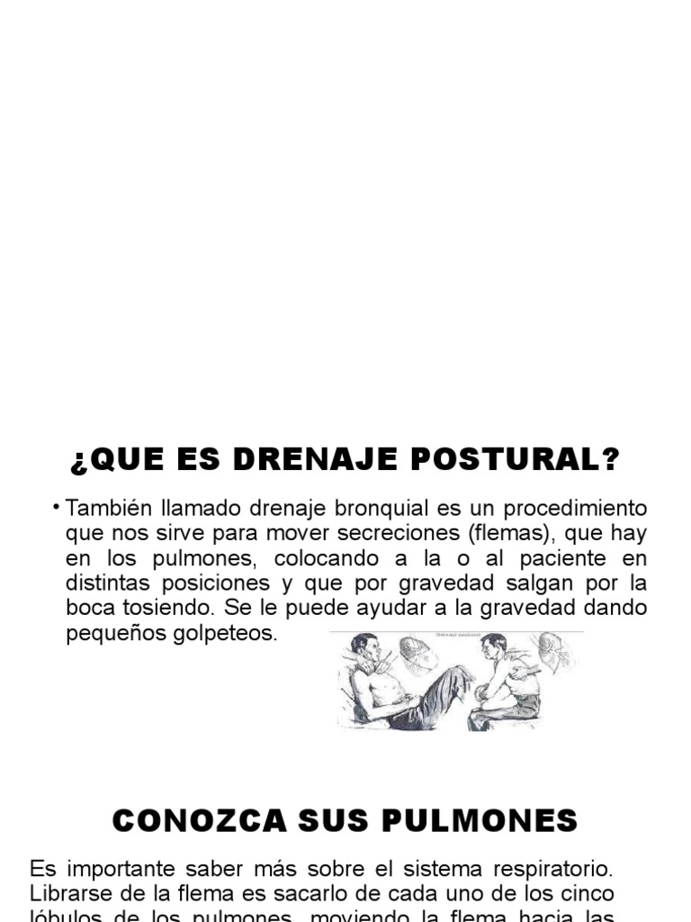 Drenaje Postural | PDF | Tos | Pulmón