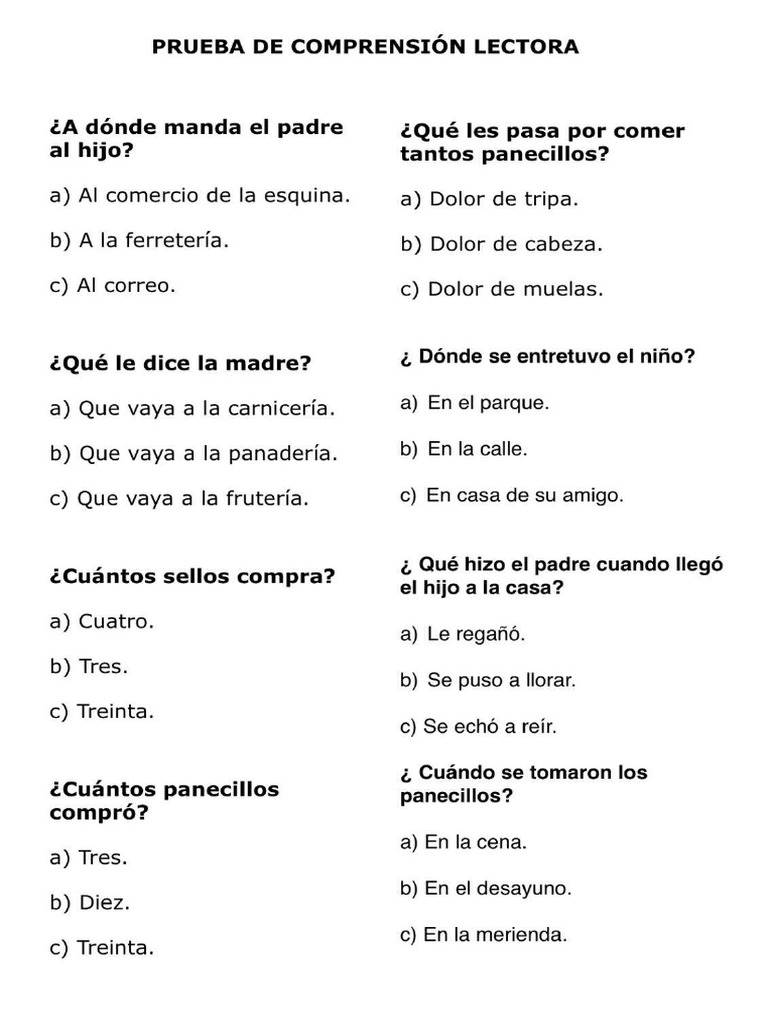 50 Ejercicios de Comprension Lectora | PDF